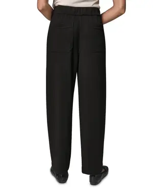 DONNA KARAN WEEKEND Jet Setter High Rise Barrel Leg Pants - Black
