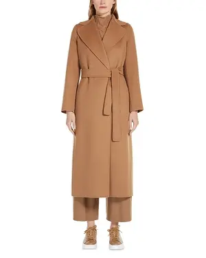 Max Mara Poldo Wool Belted Wrap Coat