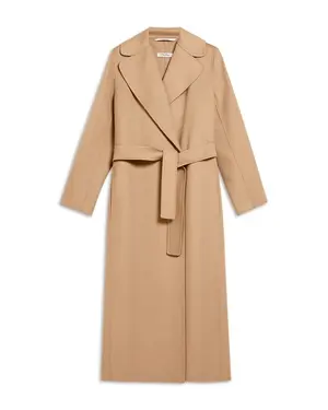 Max Mara Poldo Wool Belted Wrap Coat