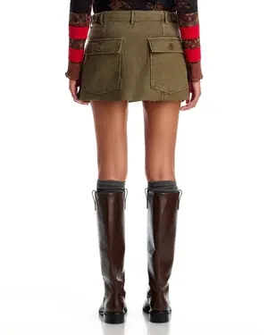 Free People Riverfront Surplus Cotton Utility Mini Skirt