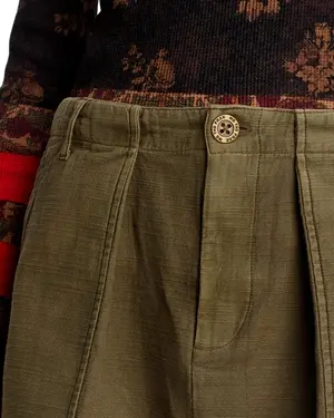 Free People Riverfront Surplus Cotton Utility Mini Skirt