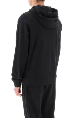 Hugo Boss Logo-patch Zipped Drawstring Hoodie