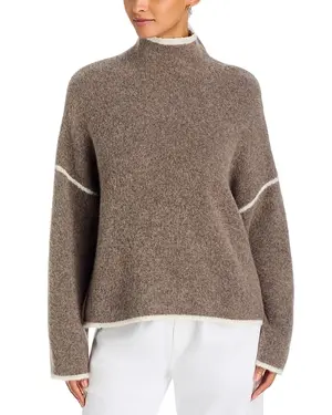 A.REN A. Ren Brienne Oversized Mock Neck Sweater - Mocha