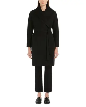 Max Mara Messi Wool Shawl Collar Robe Coat