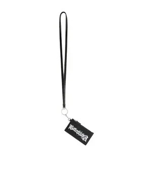 Balenciaga Cash Card Case On Keyring Diy Metal In /white - Black