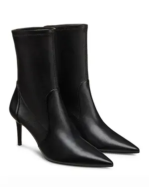 STUART WEITZMAN Power 75 Zip Booties - Black