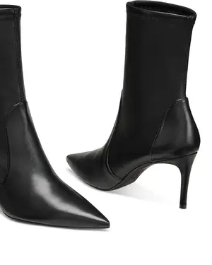 STUART WEITZMAN Power 75 Zip Booties - Black