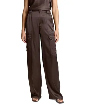 Vince Satin High Waisted Utility Pants - Cinderwood