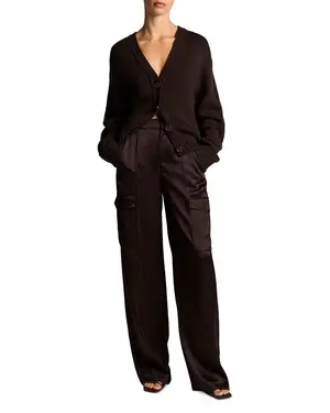 Vince Satin High Waisted Utility Pants