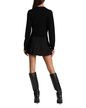 Alice + Olivia Dollie Wool Blend Embellished Cardigan