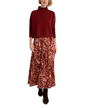 MARIE OLIVER Claudie Mock Neck Loose Fit Sweater