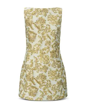 Staud Mimi Metallic Mini Dress