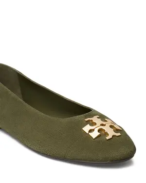 Tory Burch Charlie Suede Cap Toe Ballet Flats - Leccio
