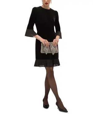 HOBBS LONDON Petites Ashley Velvet Mini Dress