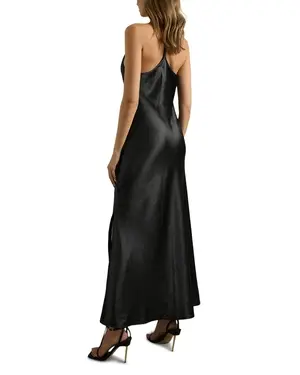 REISS Hammered Satin Slip Dress