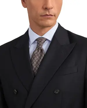 REISS Muse Wool Tailored Fit Double Breasted Flannel Blazer