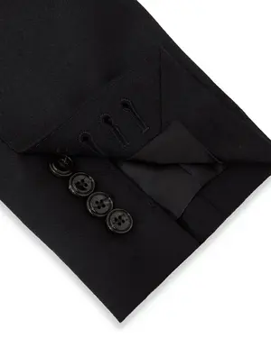 REISS Muse Wool Tailored Fit Double Breasted Flannel Blazer