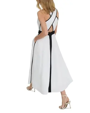 REISS Contrast Trim Midi Dress