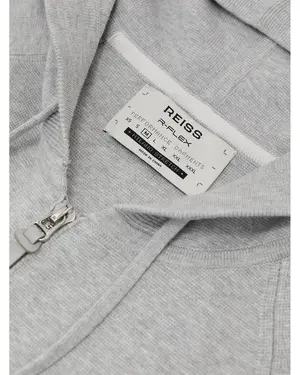 REISS Manchester Full Zip Milano Knit Hoodie