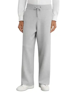 REISS Flintwood Milano Knit Sweatpants - Soft Grey