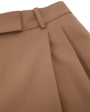 REISS Petite Luna Pleated Wide Leg Pants
