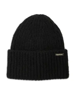 Barbour Meryl Ribbed Beanie Black