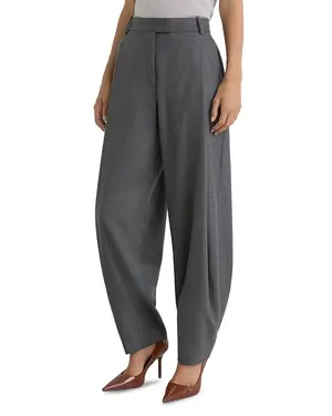 REISS Petites Aries Tab Waist Barrel Pants