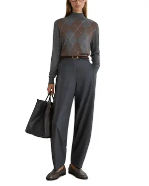 REISS Sage Wool Argyle Sweater