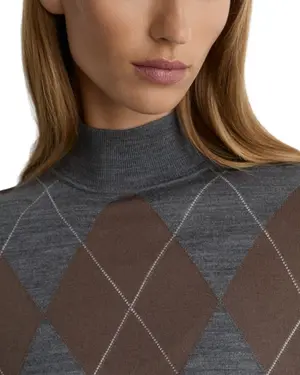 REISS Sage Wool Argyle Sweater