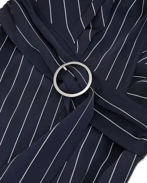 REISS Casey Striped Satin Racerback Dress