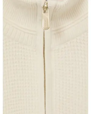 REISS Tristan Half Zip Raglan Waffle Sweater