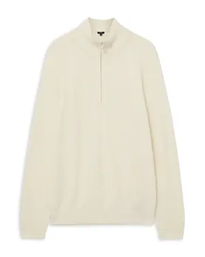 REISS Tristan Half Zip Raglan Waffle Sweater