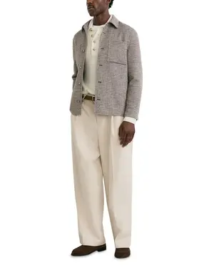 REISS Gano Prince Of Wales Check Pocket Overshirt