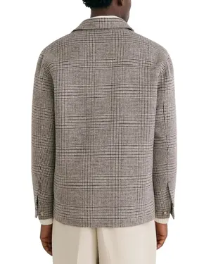 REISS Gano Prince Of Wales Check Pocket Overshirt