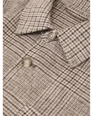 REISS Gano Prince Of Wales Check Pocket Overshirt