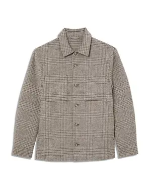 REISS Gano Prince Of Wales Check Pocket Overshirt