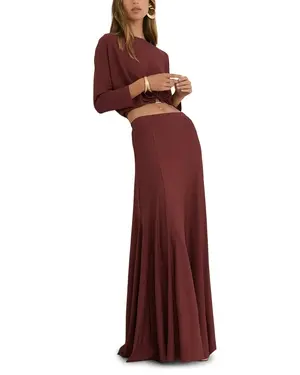 REISS Stretch Jersey Maxi Skirt