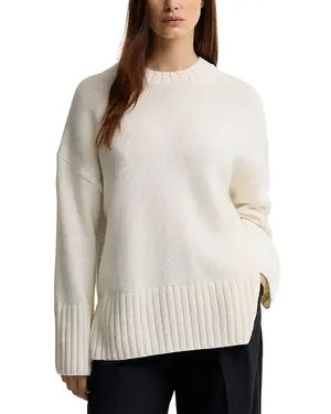 Barbour Gaia Cotton Wool Blend Crewneck Sweater - Cloud