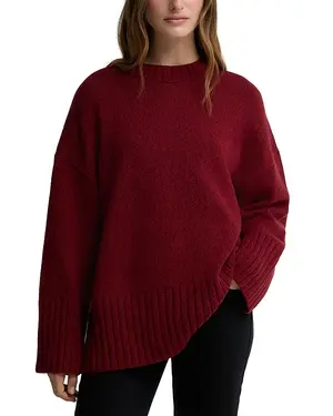 Barbour Gaia Cotton Wool Blend Crewneck Sweater - Cranberry
