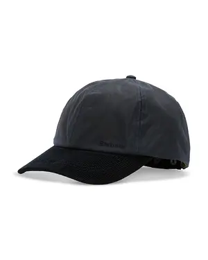 Barbour Beadnell Waxed Cotton Embroidered Cap - Navy