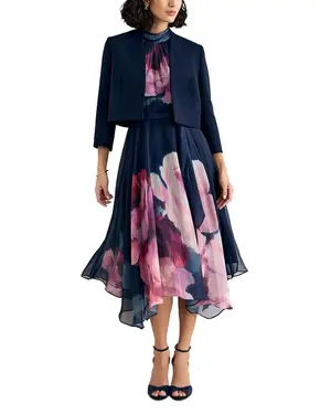 PHASE EIGHT Lucinda Handkerchief Hem Midi Dress