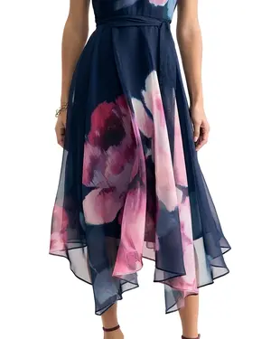 PHASE EIGHT Lucinda Handkerchief Hem Midi Dress
