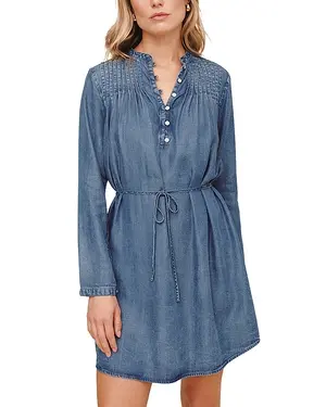 Bella Dahl Pintuck Chambray Shirtdress