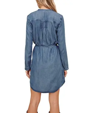 Bella Dahl Pintuck Chambray Shirtdress
