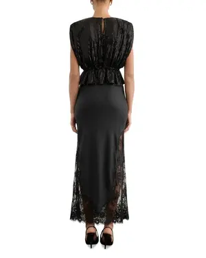 TOCCIN Talon Embellished Drawstring Top - Jet