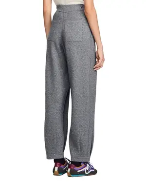 Sandro Estela Knit Rhinestone Barrel Jogger Pants