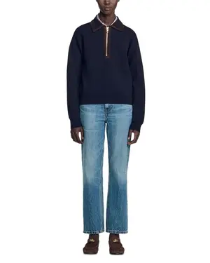 Sandro Sinclair Half Zip Sweater