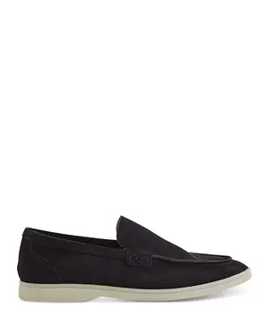 REISS Kason Suede Loafers - Navy