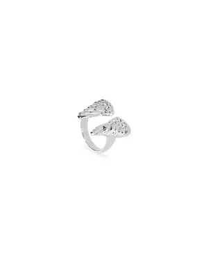 UNODE50 Sterling Plated Ring In The Shape Of Wings