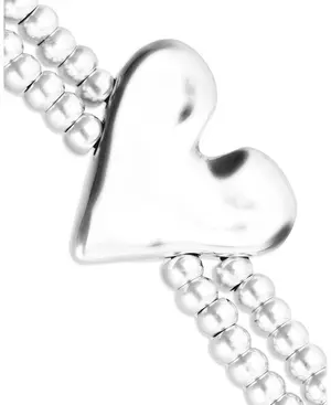UNODE50 Sterling Plated Bracelet With Heart Detail